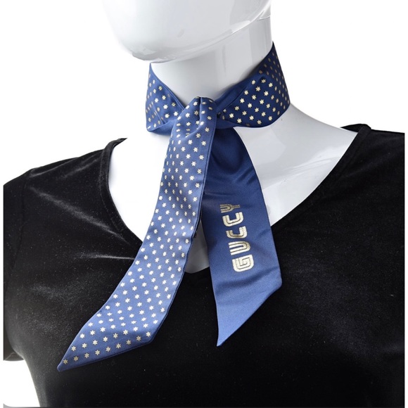 Gucci | Accessories | Nwt Gucci Star Twilly Silk Scarf | Poshmark